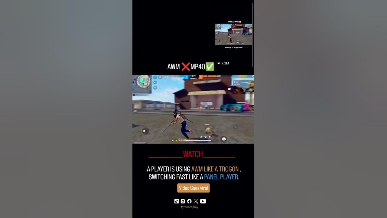 AWM MP40 WATCH A PLAYER IS USING AWM LIKE A TROGON SWITCHING FAST LIKE A PANEL PLAYER - YouTube