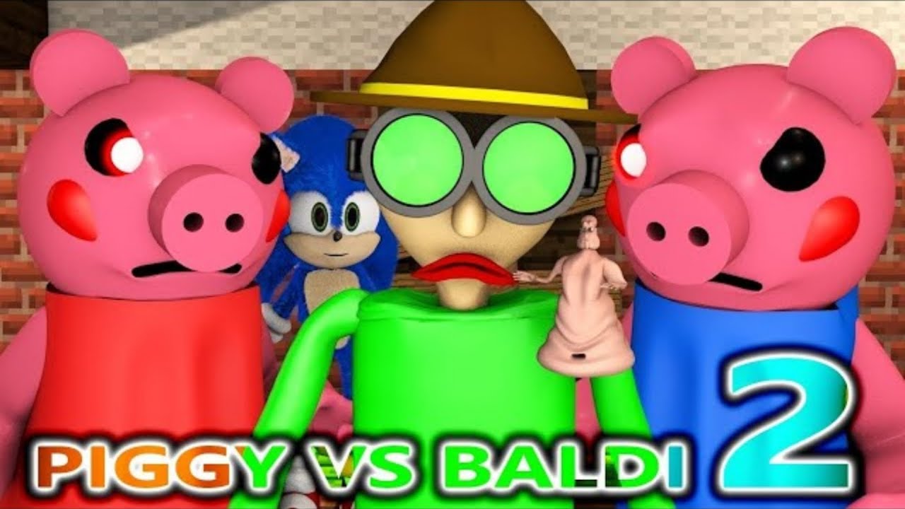 piggy vs baldi part 2/3 (bad audio) by wildcraft - YouTube