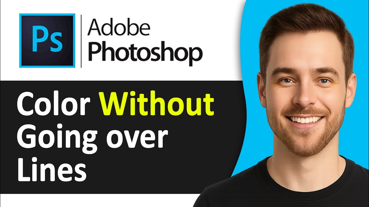 How to Color in Photoshop Without Going Over Lines - YouTube