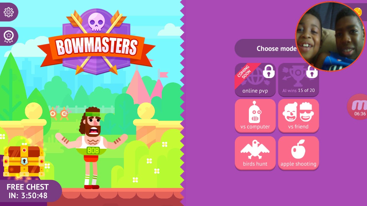 (Bro vs bro challenge)Bowmasters gameplay - YouTube