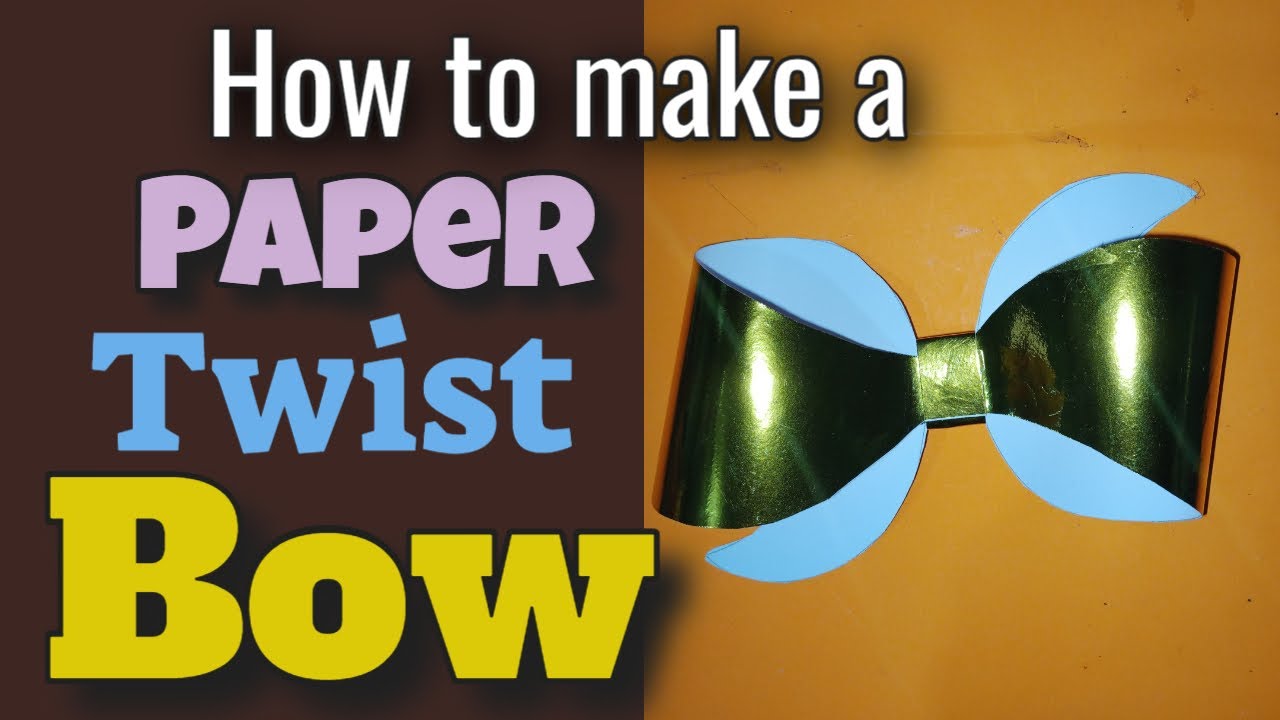 How To Make A Paper Bow Youtube
