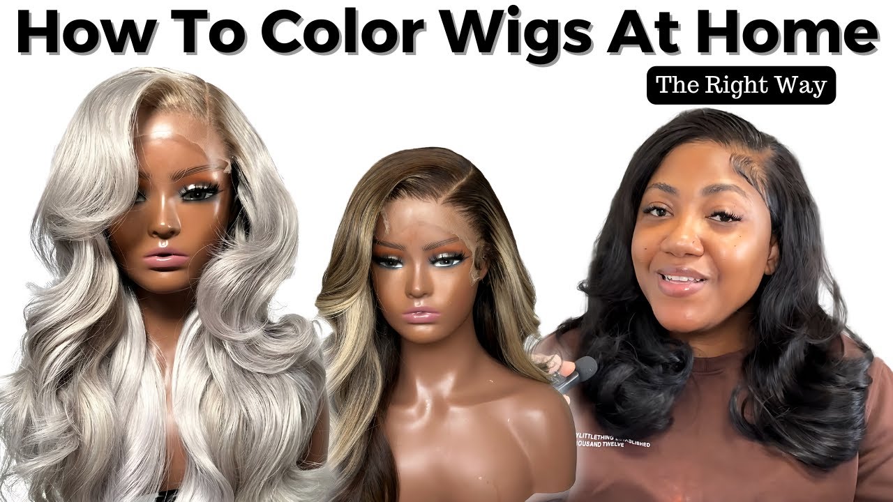 How to COLOR WIGS at home | RAW HAIR Coloring | things to avoid ...