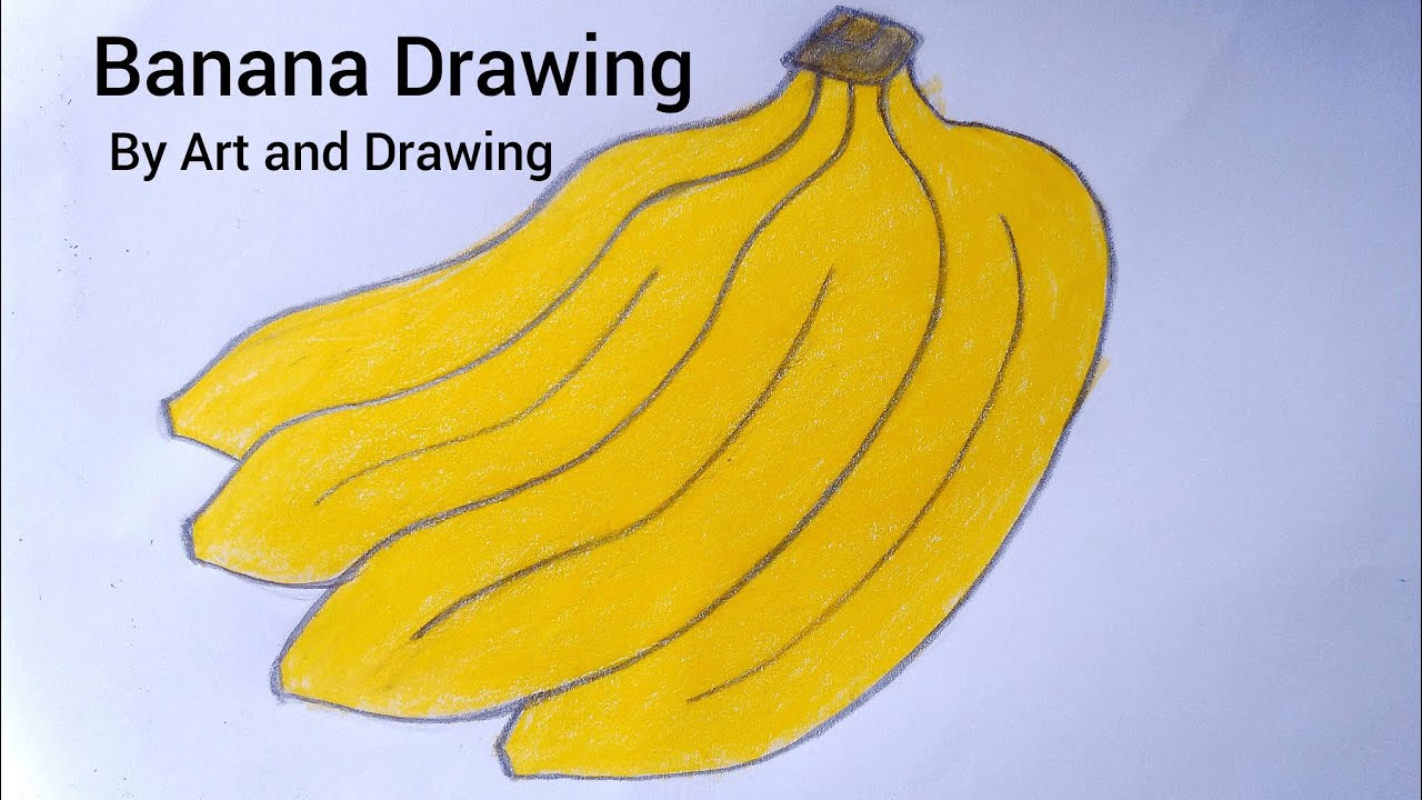 how to draw banana by oil pastel 🍌 @Art_and_drawing11 - YouTube