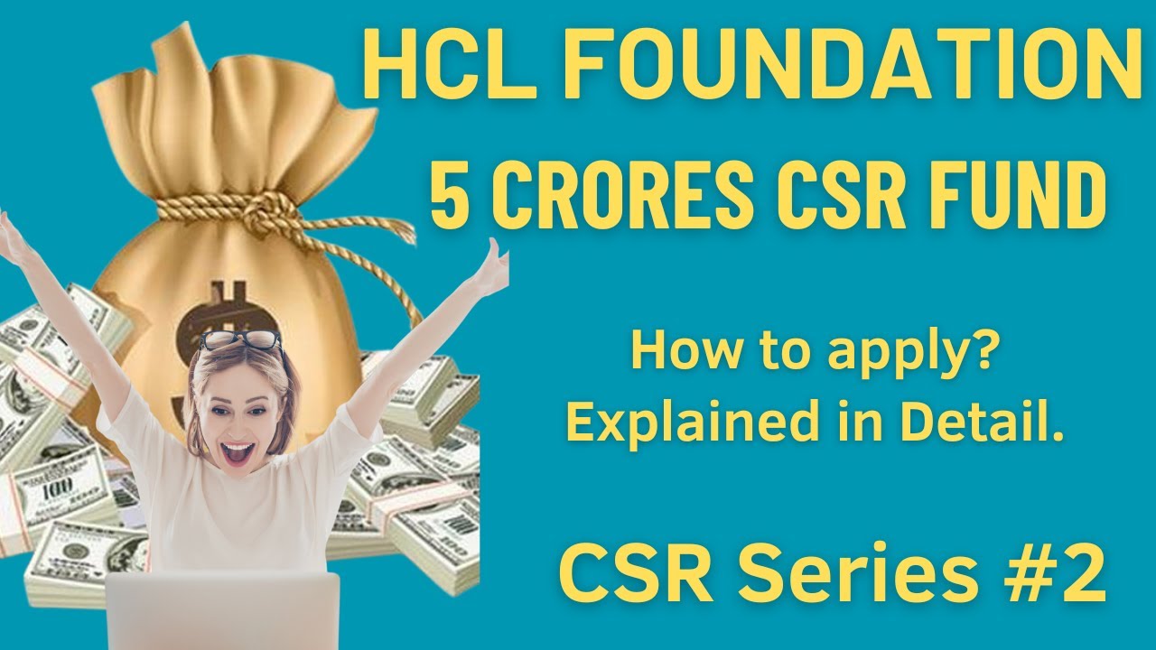HCL Foundation CSR FUND | HCL's 5 Crore CSR Fund Initiative | # ...