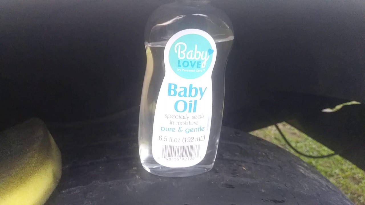 Cheapest tire & trim dressing on the planet baby oil 😆 lol - YouTube