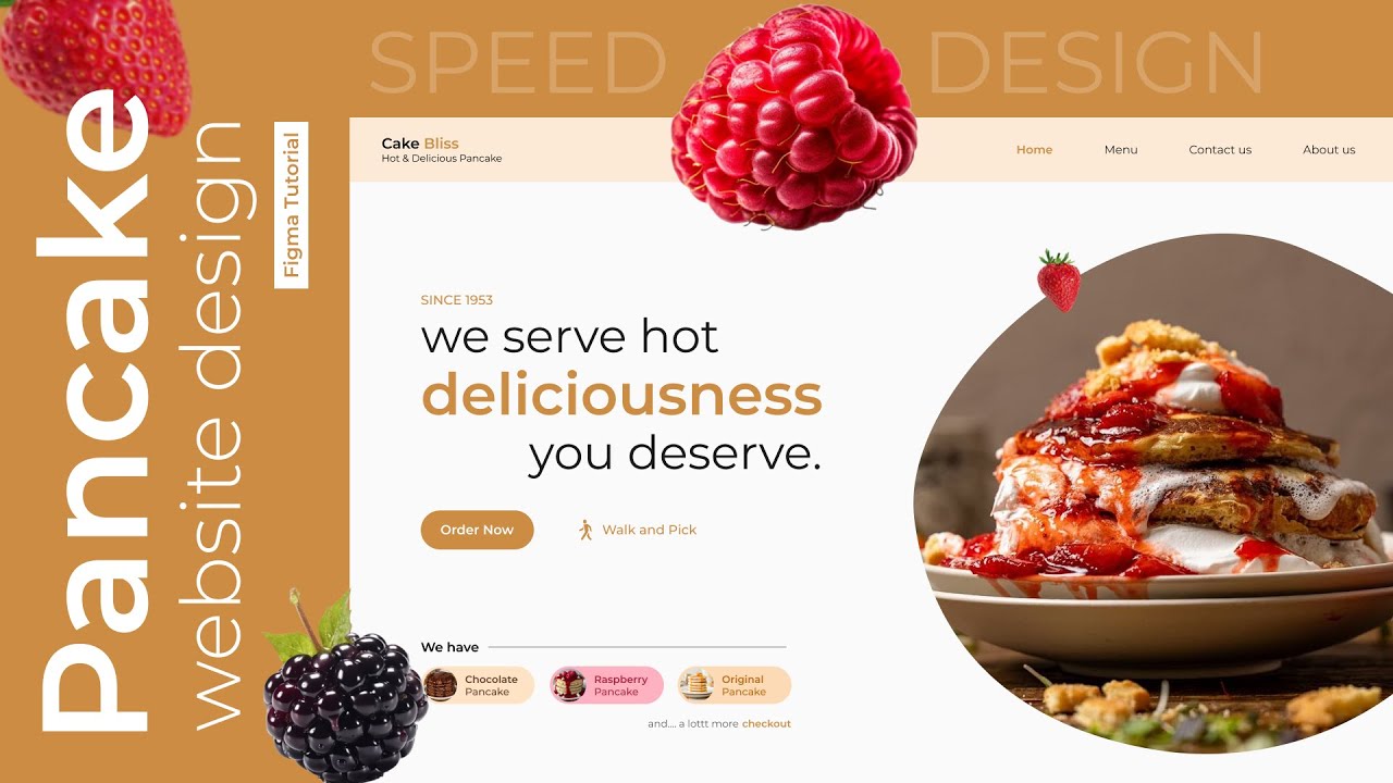 Figma Pancake Website UI/UX Design || DVxUI || Food Design - YouTube