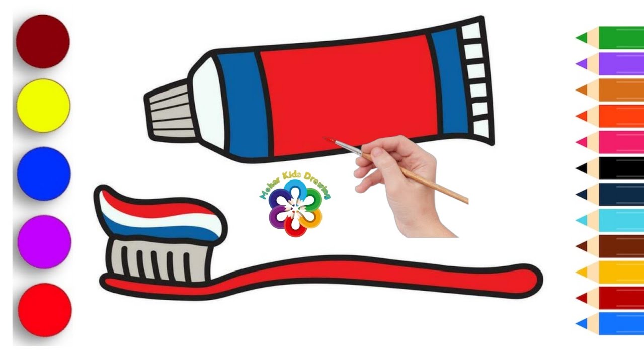 Toothpaste Drawing || How to draw Toothpaste 🦷 drawing || Easy drawing ...