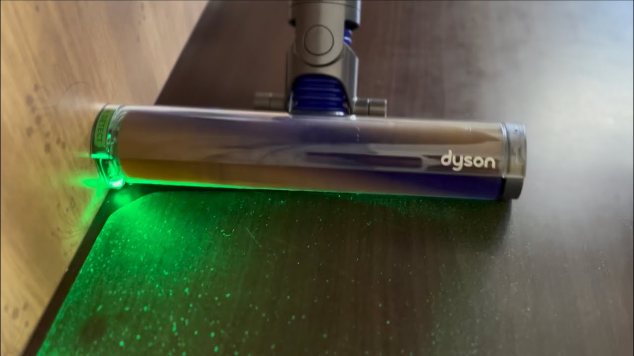 Dyson v12 | laser light | deep clean | allergens removal - YouTube