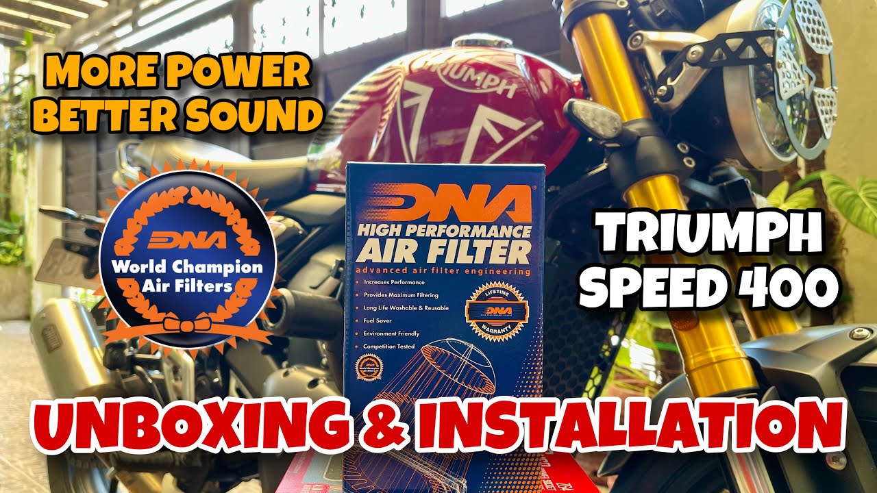 DNA High Performance Air Filter | Triumph Speed 400 | Unboxing ...