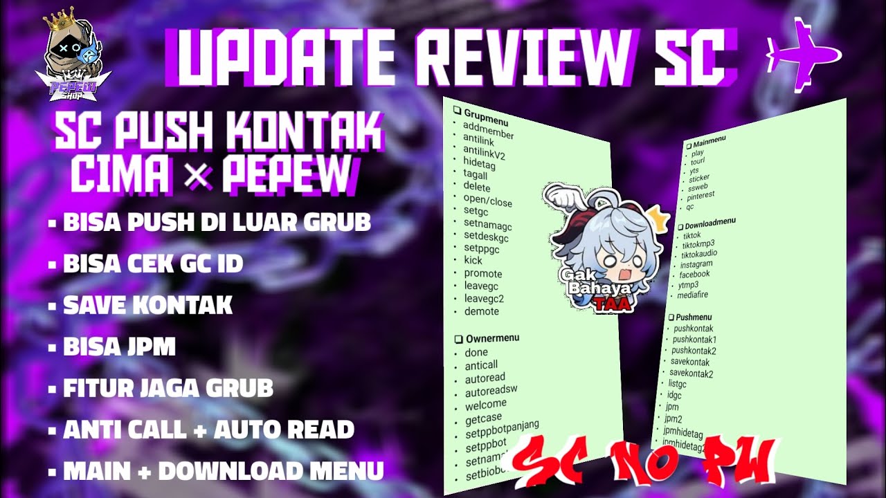 SC PUSH KONTAK CIMA X PEPEW 🤑🥶🔥 || SC PUSH KONTAK || SC CIMA || SC PUSH KONTAK NO ENC 🤖🔥 - YouTube