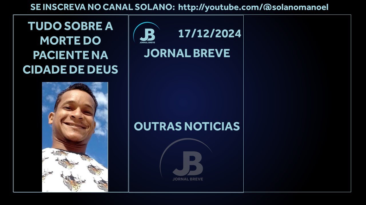 TUDO SOBRE O PACIENTE MORTO NA UPA NA CIDADE DE DEUS NO RIO DE JANEIRO ...