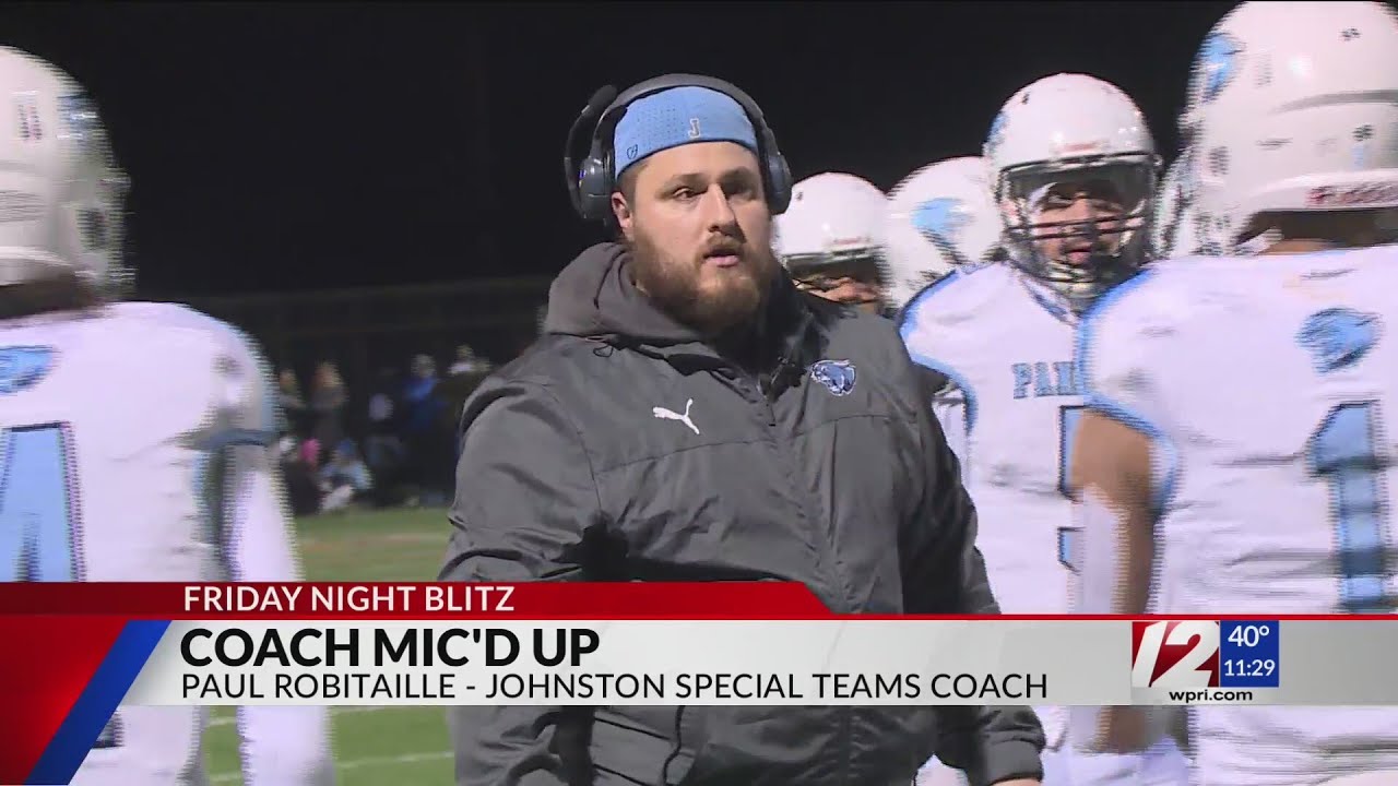 Mic'd Up: Johnston special teams coordinator Paul Robitaille - YouTube