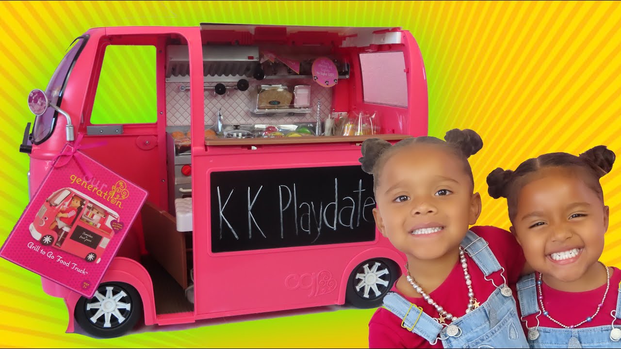 Pretend Play with Our Generation Grill to Go Food Truck || Our ...