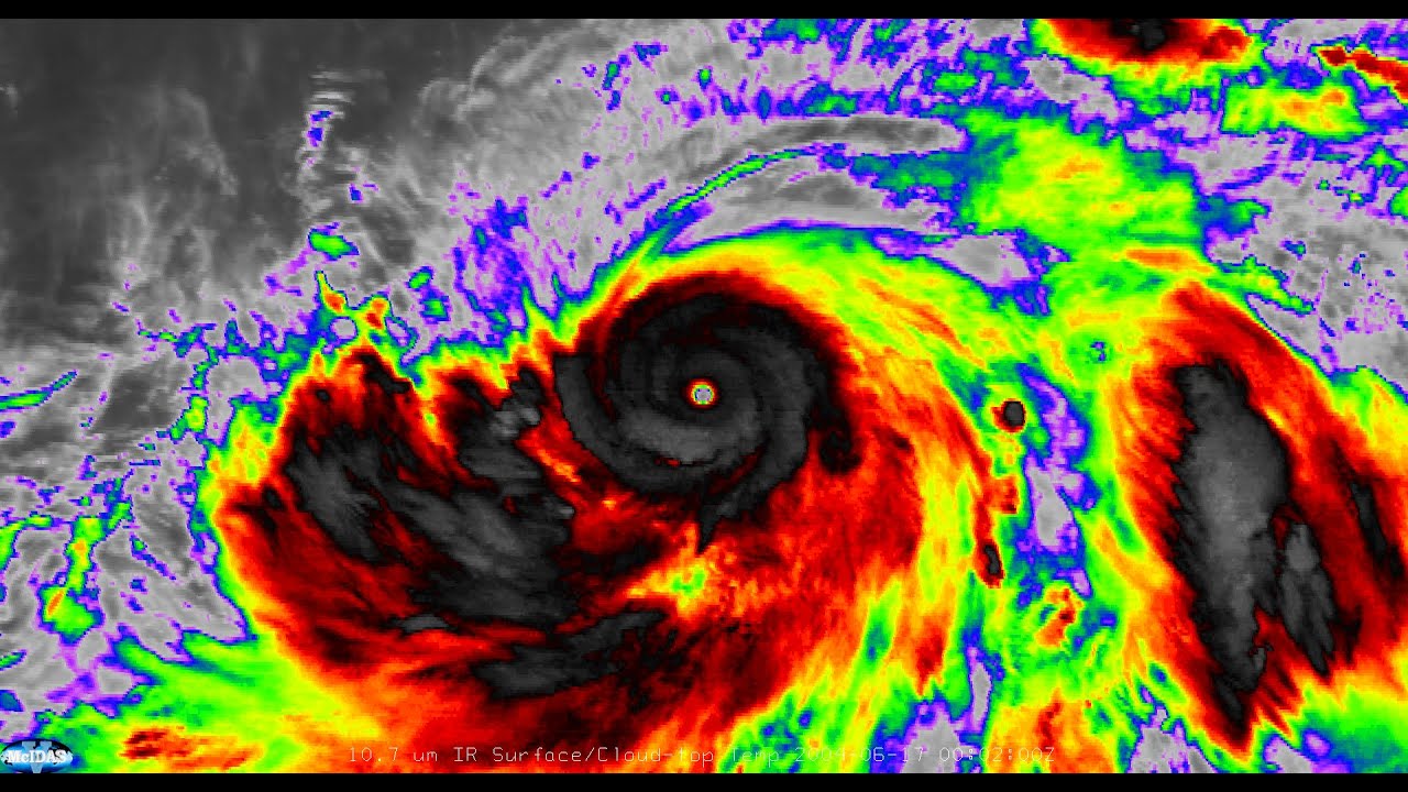 Infrared Satellite Video of Typhoon Dianmu (2004) - YouTube