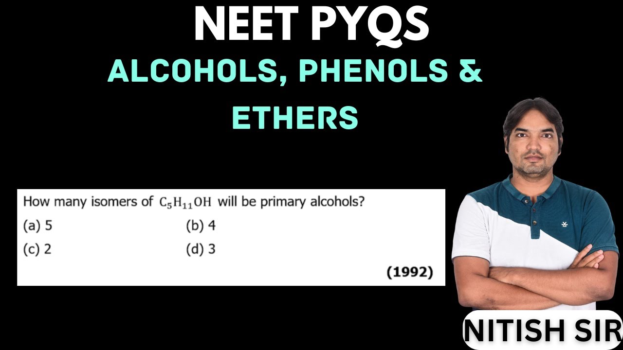 How many isomers of C5H11OH will be primary alcohols?| NEET PYQS ...