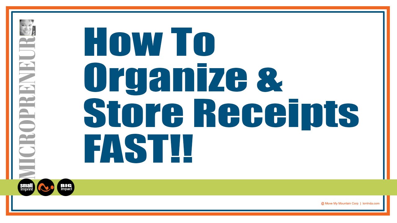 How To Organize and Store Receipts Fast - YouTube