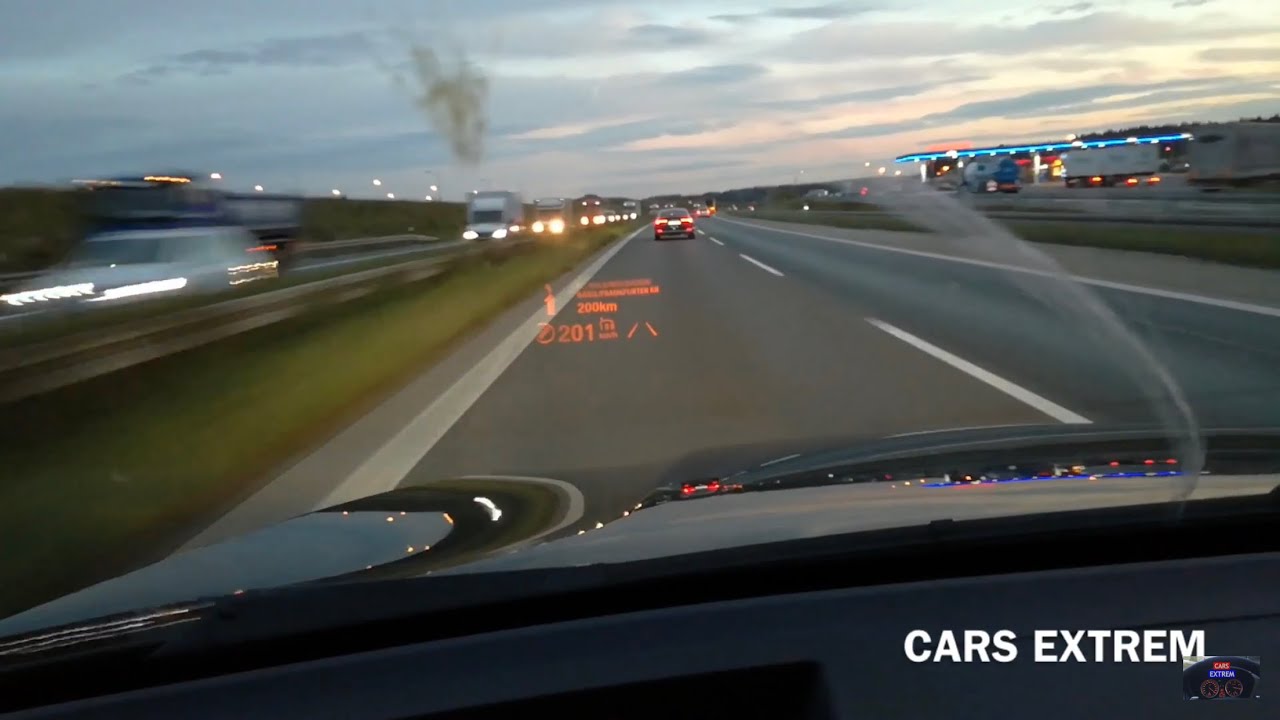 40 Minutes German Autobahn Run In Sunrise | Full Throttle | Head-Up ...