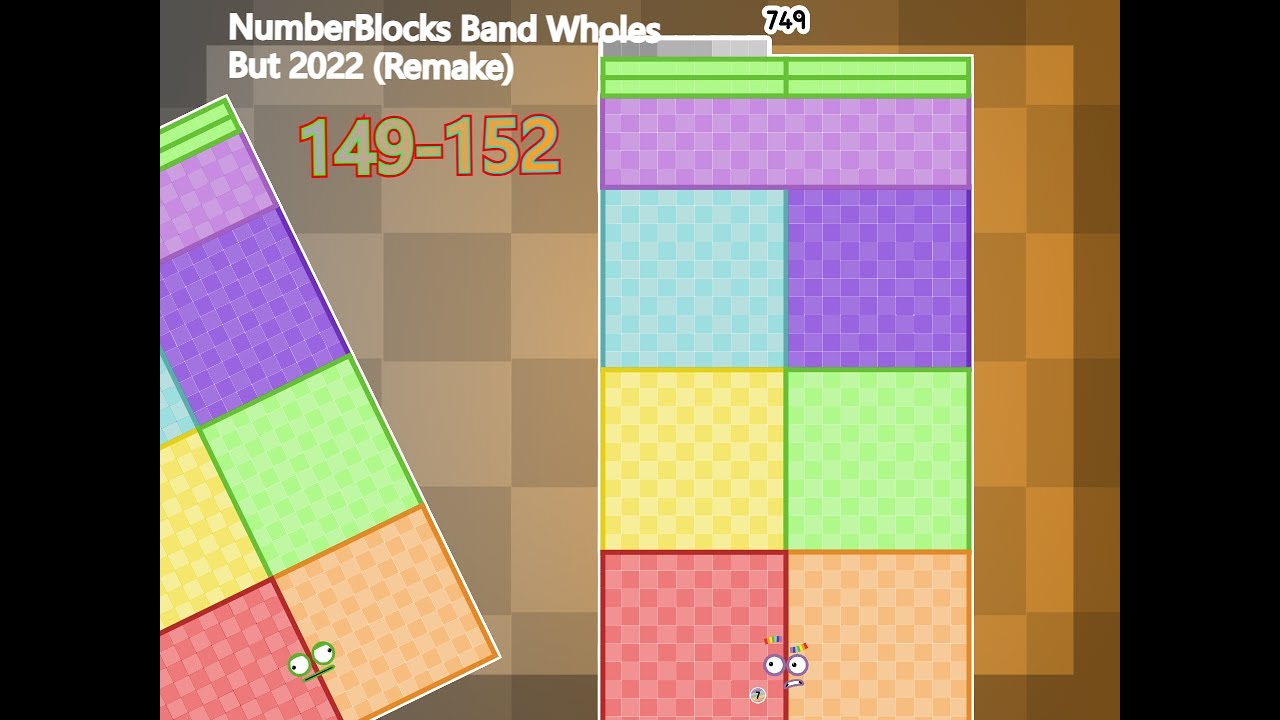 NumberBlocks Band Wholes But 2022 (Remake) 149-152 (741-760) - YouTube