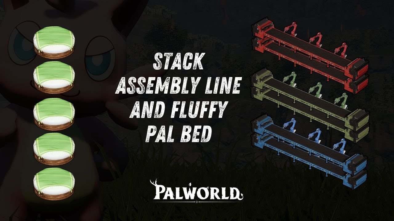 CARA BUAT TUMPUKAN ASSEMBLY LINE DAN TEMPAT TIDUR PAL di Palworld - YouTube