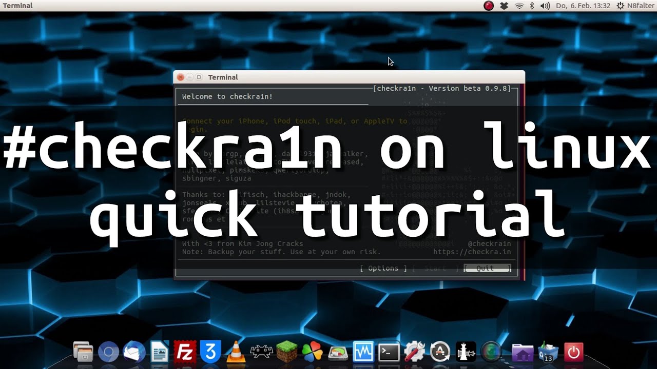 #010 checkra1n (Linux) + Dock icon - YouTube