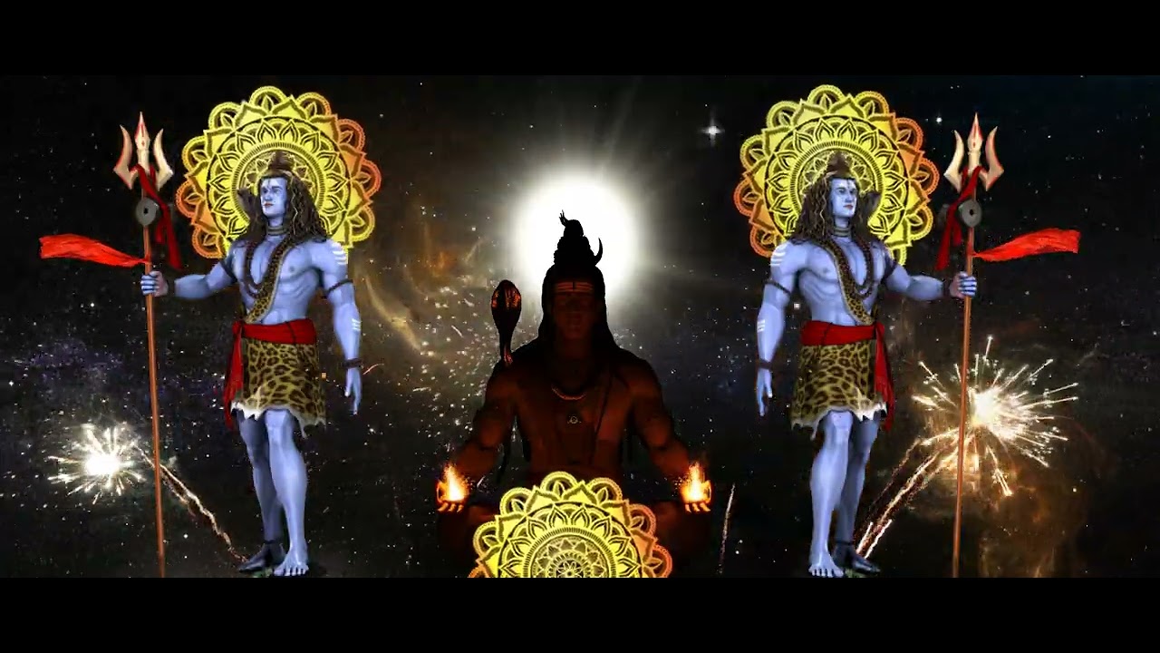 lord shiva led loop background - YouTube