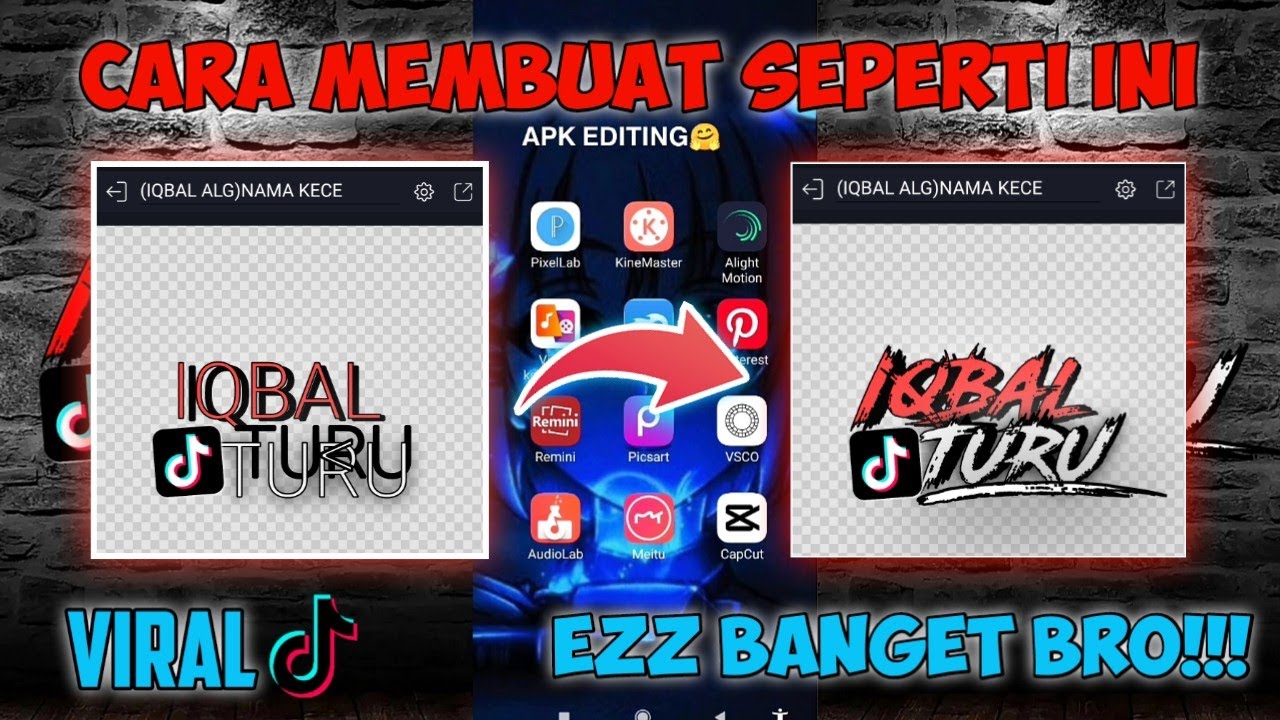 TUTORIAL MEMBUAT LOGO NAMA KECE VIRAL DI TIKTOK - YouTube