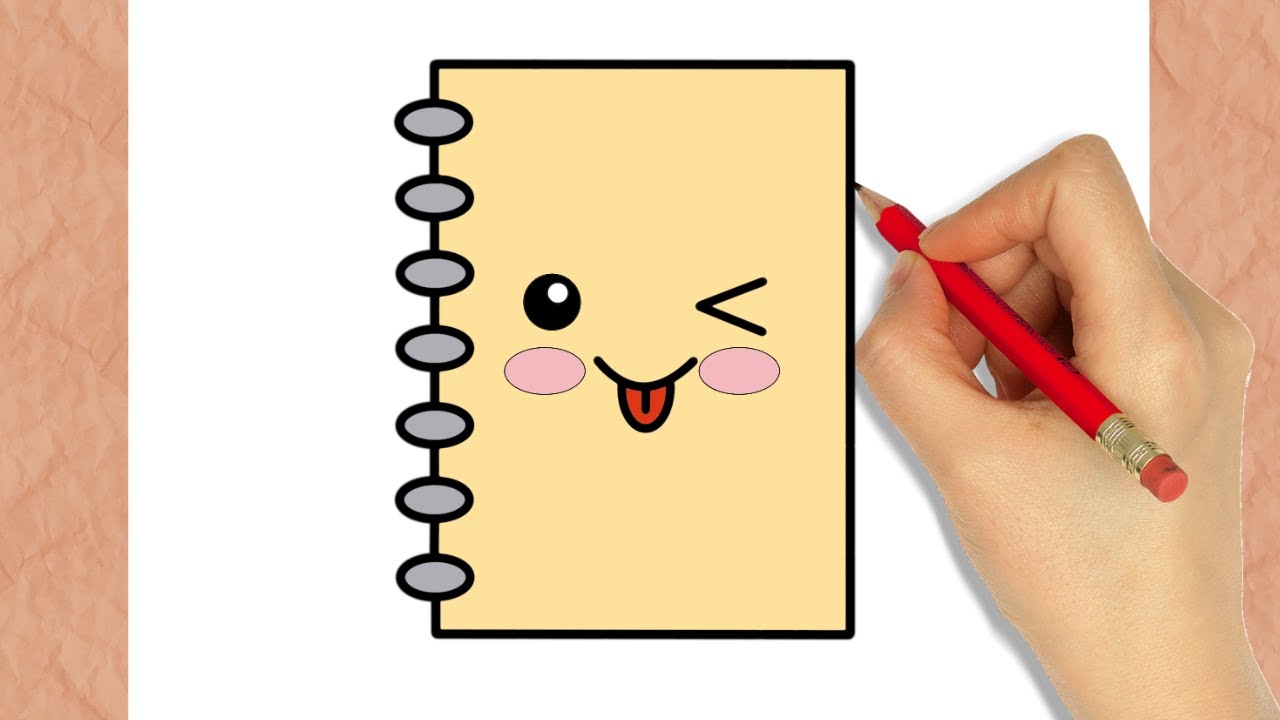 how to draw cute notebook - YouTube