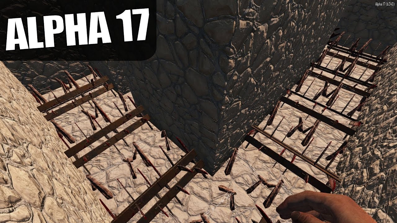 ALPHA 17 | SPIKE MAZE HALLWAYS | 7 Days to Die Alpha 17 Gameplay | S17 ...