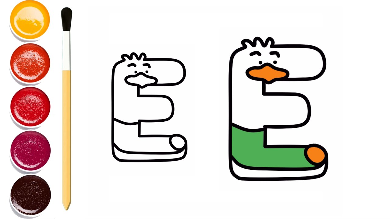 How To Draw Alphabet Lore - Letter E Cute - EFGH - Step By Step ...