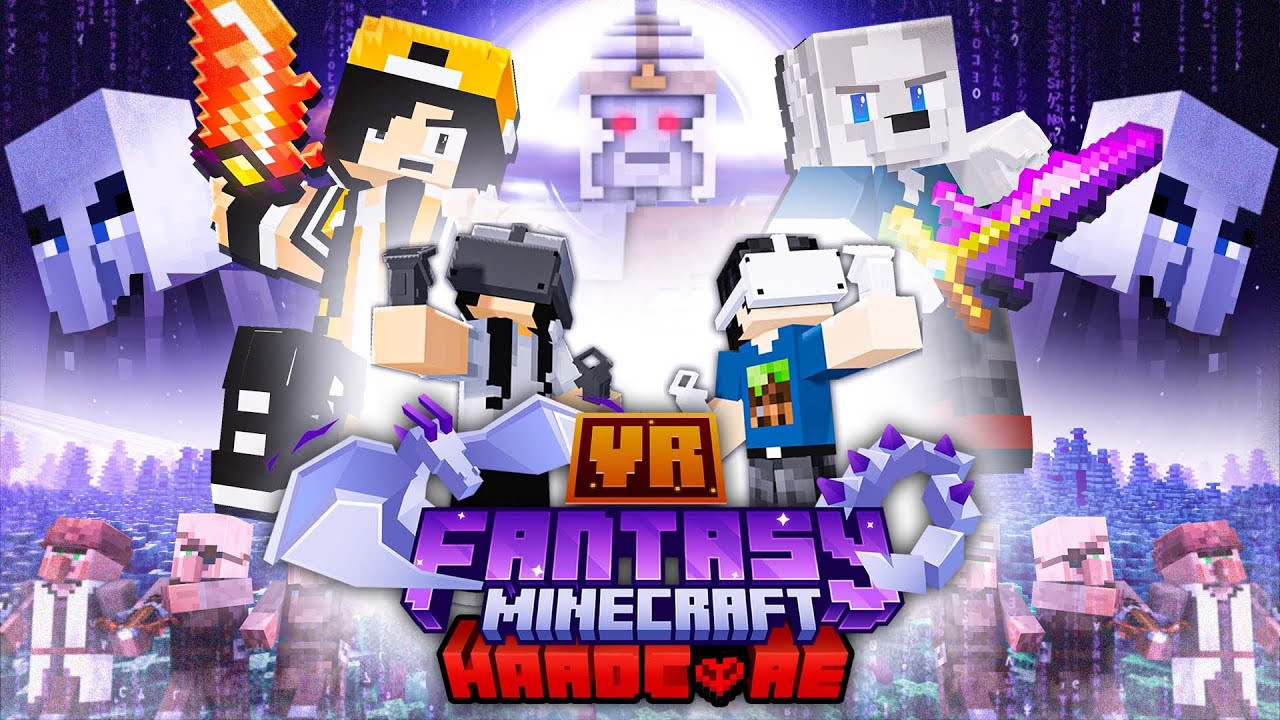 KAMI BERTAHAN HIDUP SELAMA BEBERAPA HARI, DI VR FANTASY MINECRAFT ...