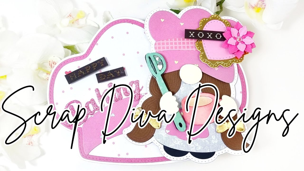 Chef Hat shaped card - Scrap Diva Designs - YouTube