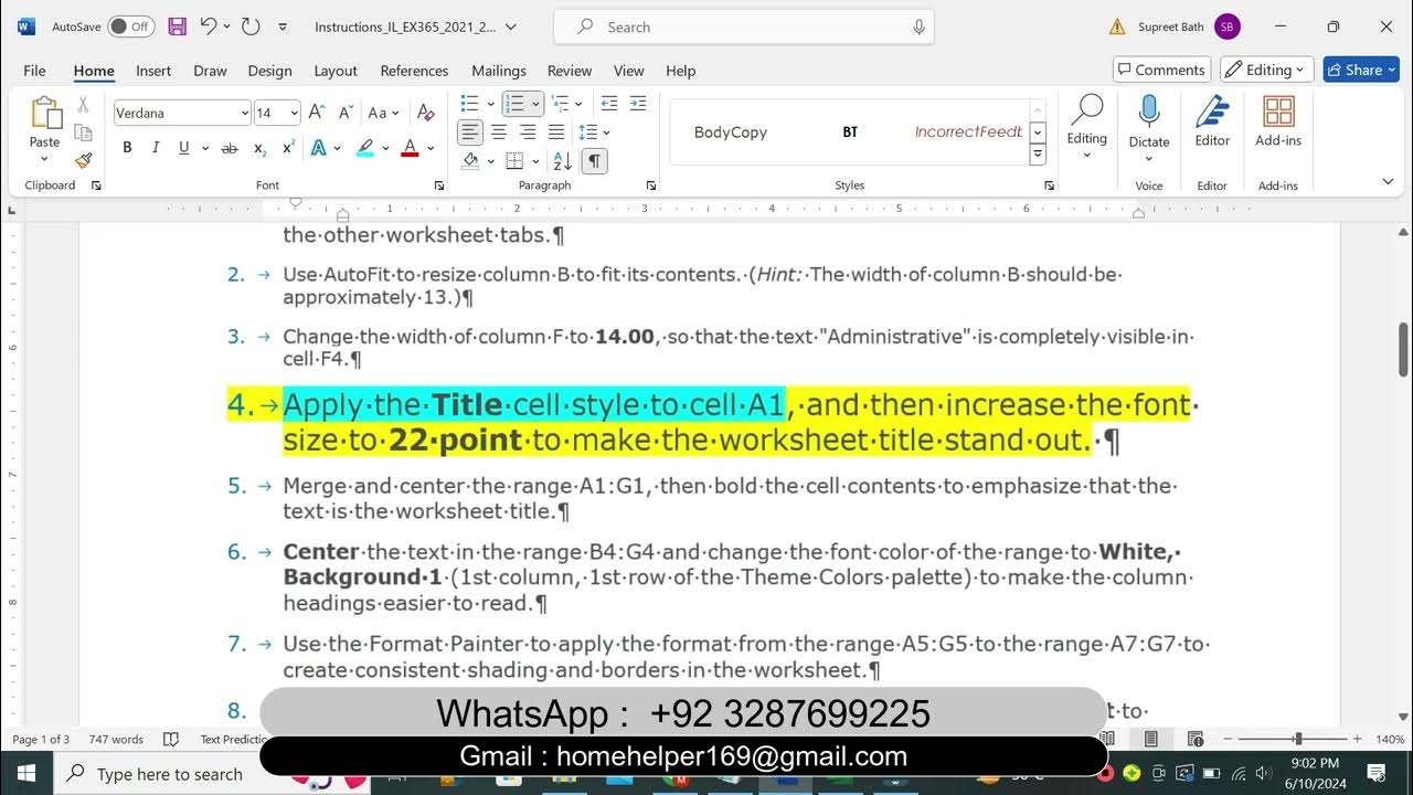 New Perspectives Excel 2019 | Module 2: SAM Project 1b | Module 2: SAM ...