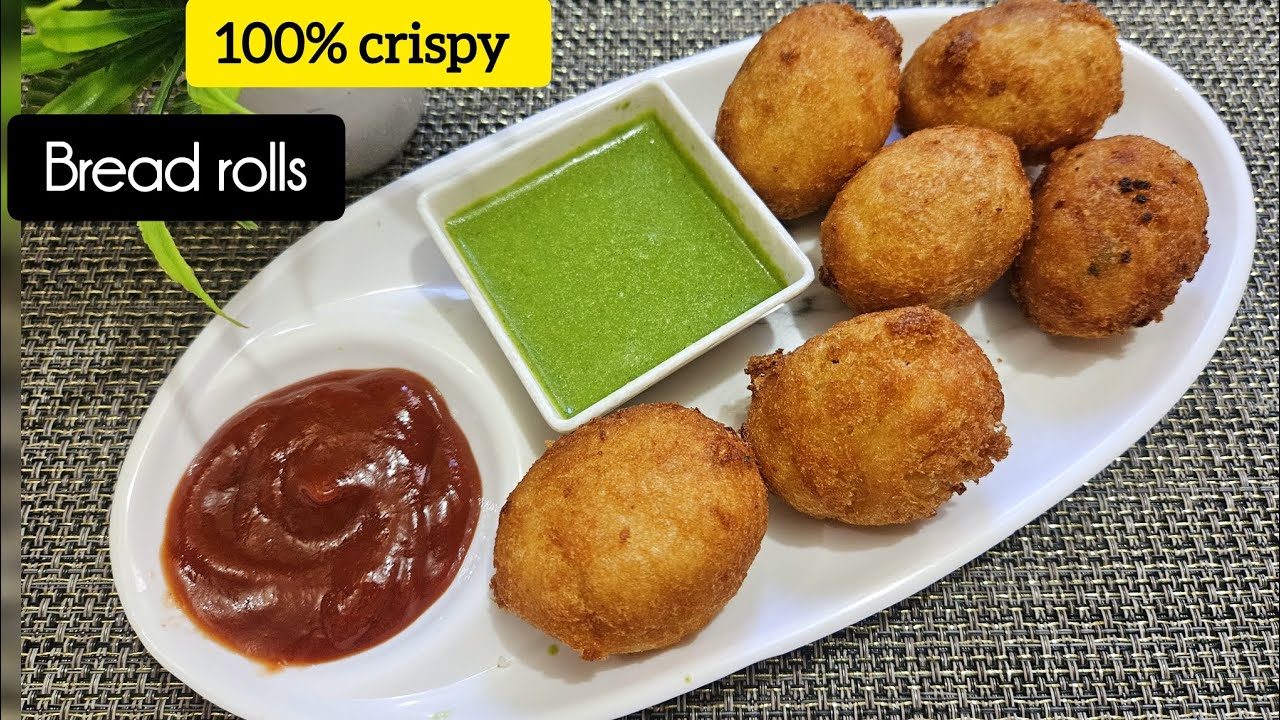नाश्ते में बनाए क्रिस्पी और कुरकुरे aloo bread rolls 30.min में बनकर ...
