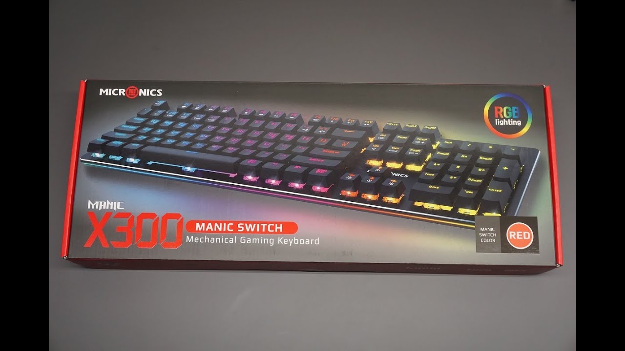 MANIC X300 마닉축 엣지 RGB 기계식 키보드 LED 모드 - YouTube