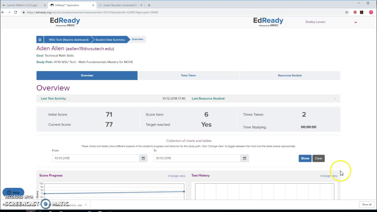 EdReady Student Detail report - YouTube