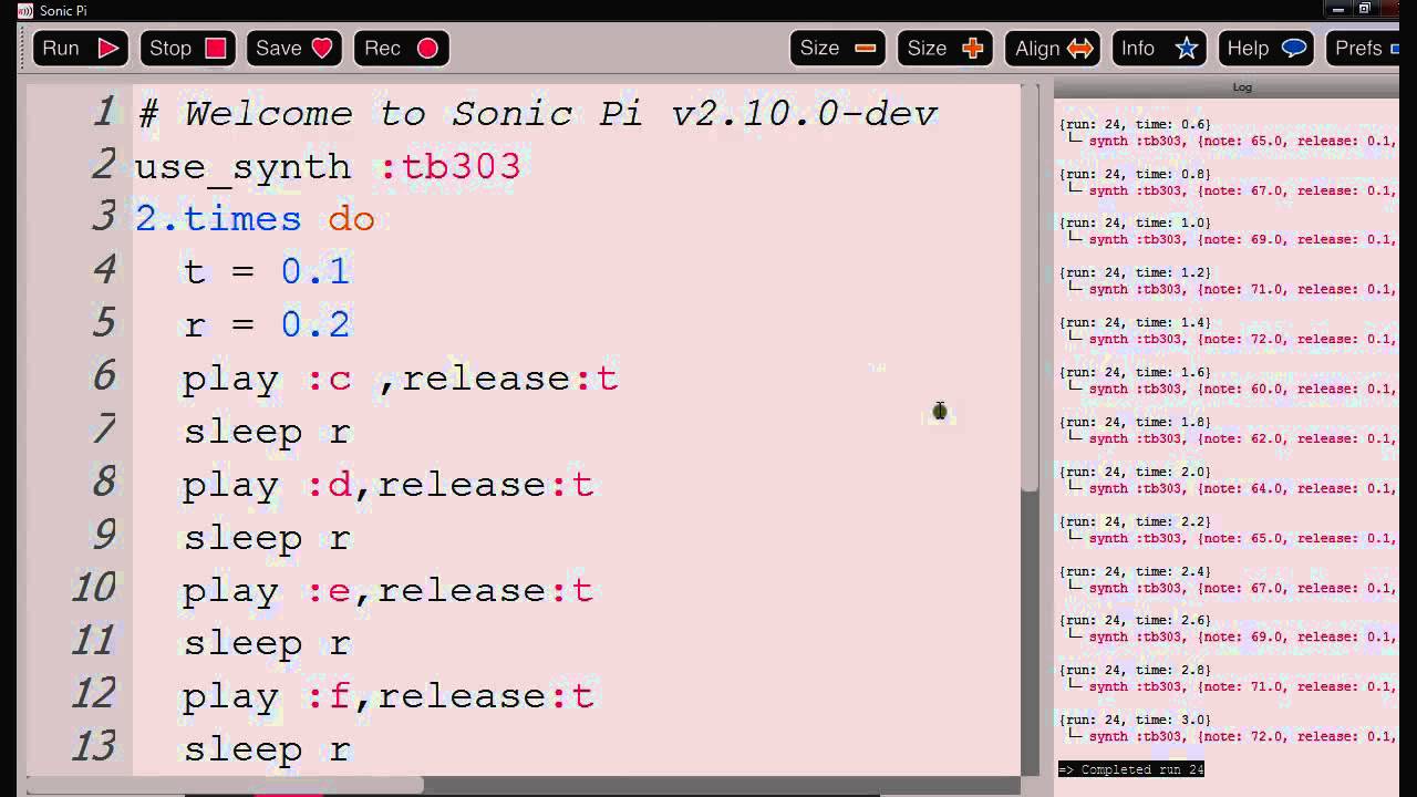 Using variables with Sonic Pi - YouTube