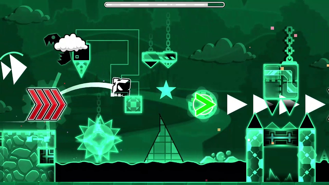 Geometry dash [Dinosaur] 100% 2 Coins ;) - YouTube