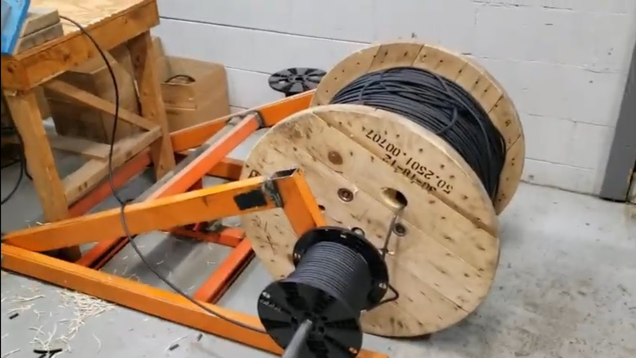 Cable, Wire or Rope spool and reel unroller - YouTube