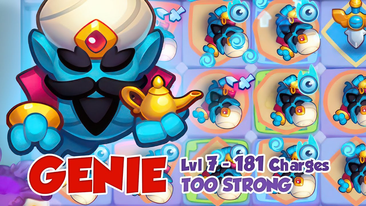 GENIE (lvl 7) - 181 Buff Charges is TOO STRONG | Rush Royale - YouTube
