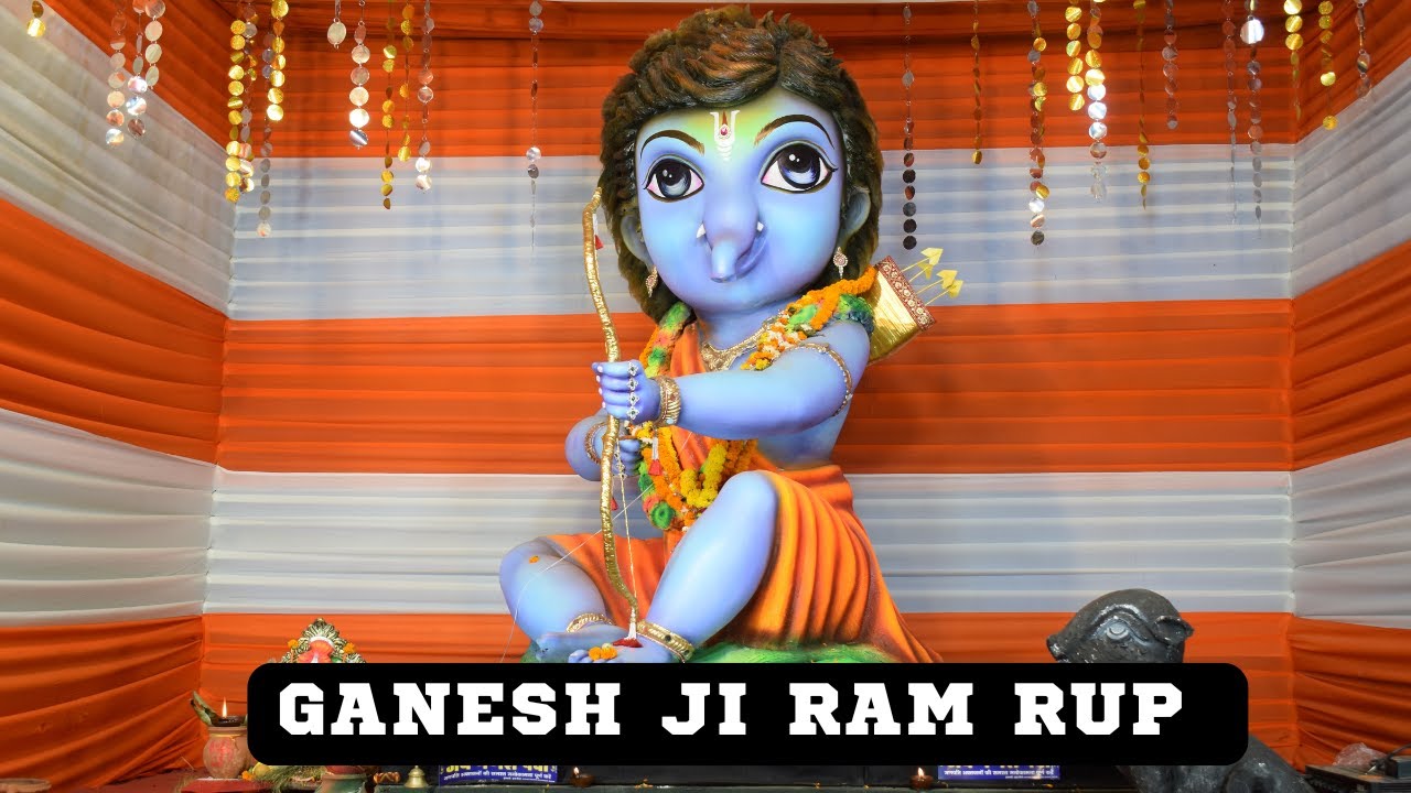 ganesh ji ka ram roop 😘🥰 | ram me bhut sundar dikhe ganesh ji | raipur ...