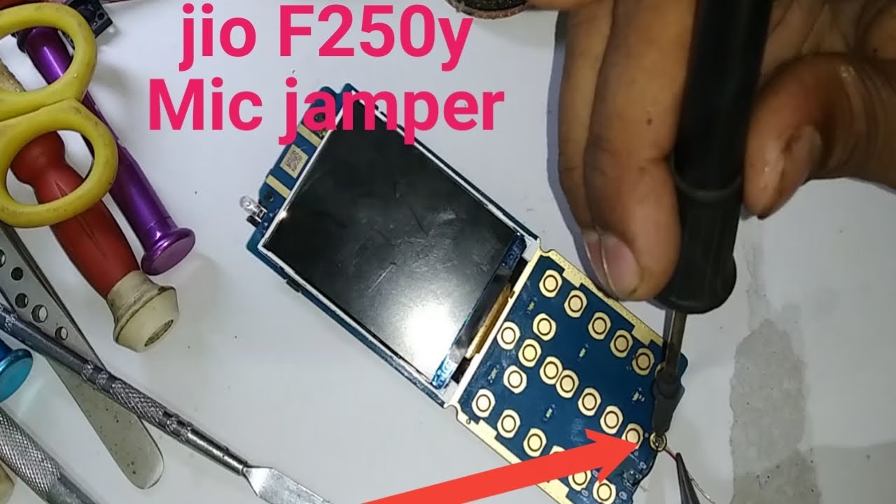 Jio phone F250y mic jamper / jio mobile phone mic change - YouTube