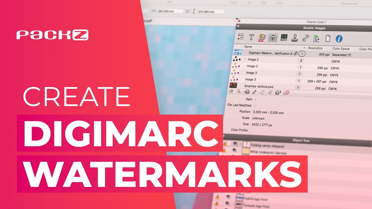 PACKZ - Create Digimarc Digital Watermarks - YouTube
