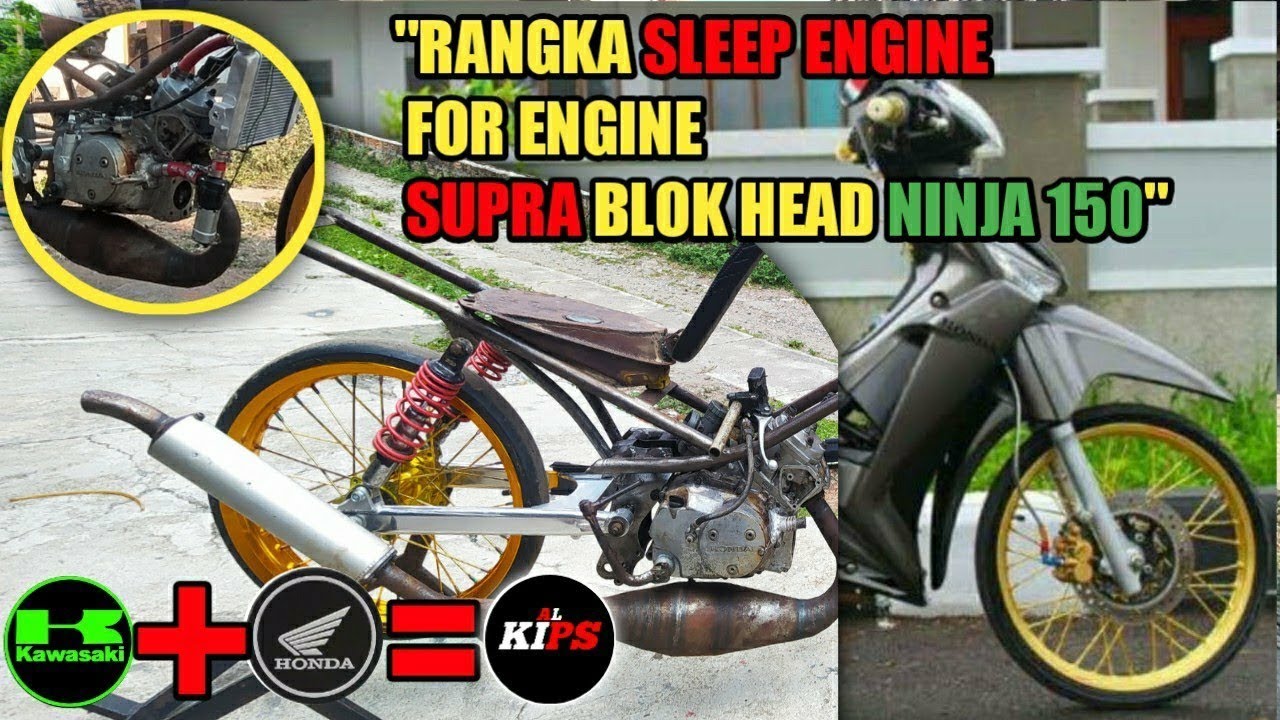 Proses Pembuatan Rangka SLEEP ENGINE for mesin Supra Blokhead Ninja 150 ...