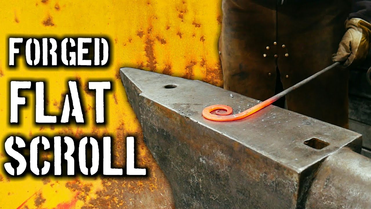 Making a Flat Scroll From Round [Hand Forging Scrolls] - YouTube