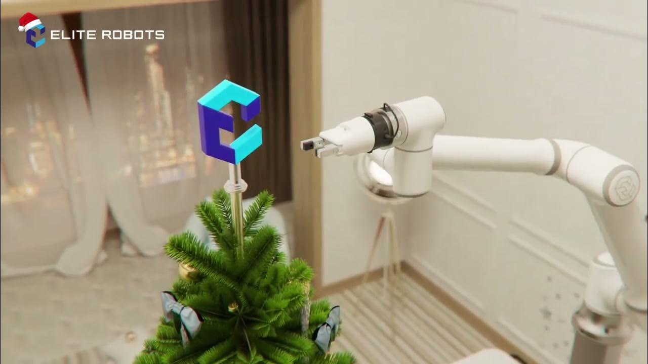 Elite Robots EC66 Cobot Christmas Tree Preparation - 3D - YouTube