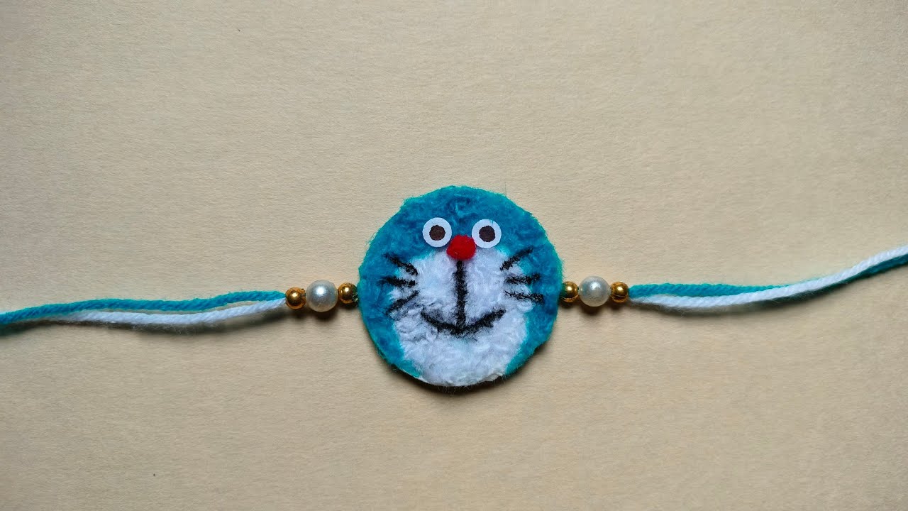 DIY Doraemon rakhi#cartoon rakhi#hand made rakhi#youtube short#sayanis ...