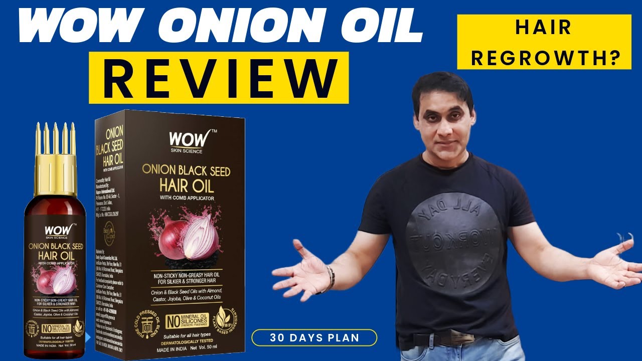 WOW Onion Black Seed Hair Oil Review | Onion Oil benefits, Hair Growth ...