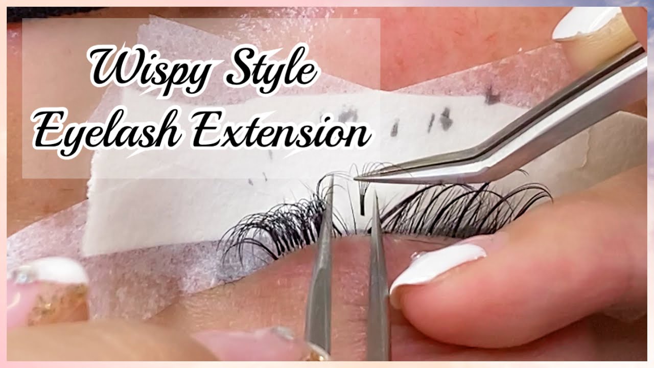 Wispy Eyelash Extension Full Set - YouTube