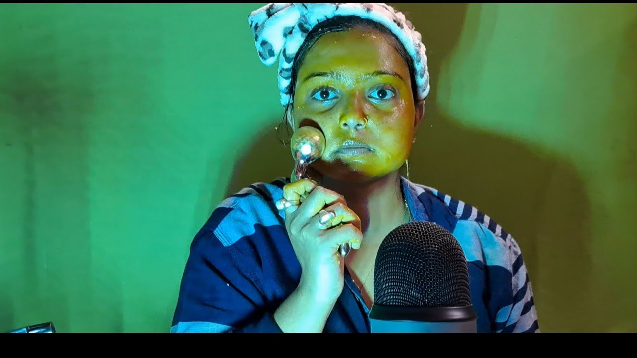 ASMR Doing My Face Facial Homemade Product - YouTube