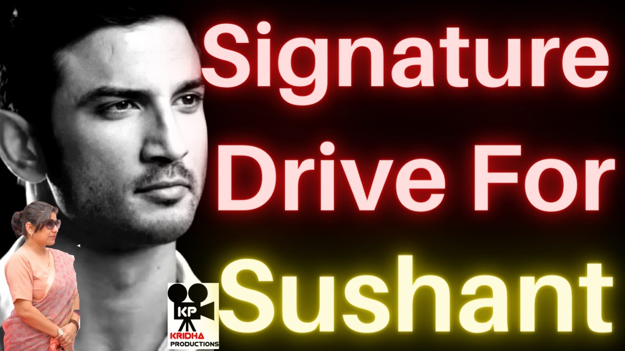 Signature Drive For Sushant Singh Rajput | Kridha Productions - YouTube